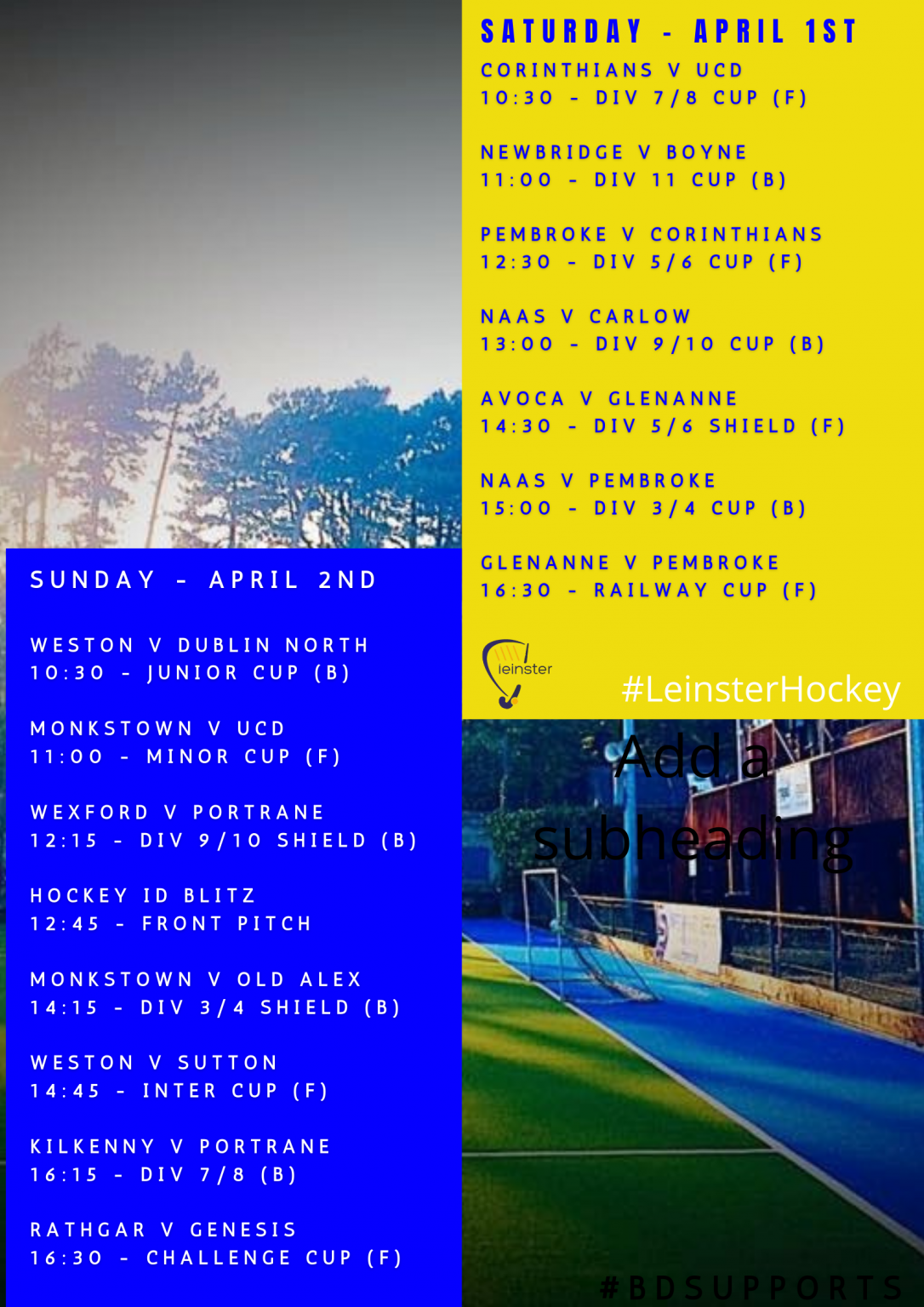 Leinster Finals, End of Season & Fixtures – Three Rock Rovers
